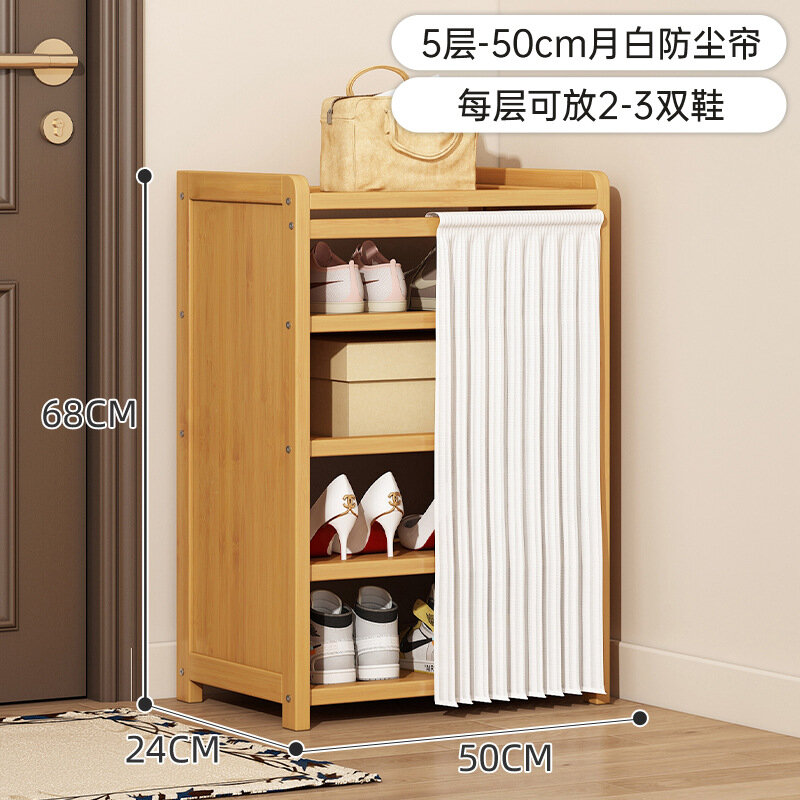 Простой обувной шкаф для прихожей, большая вместимость, пылезащитная обувная полка, многослойное экономичное решение для хранения обуви в арендованных домах
