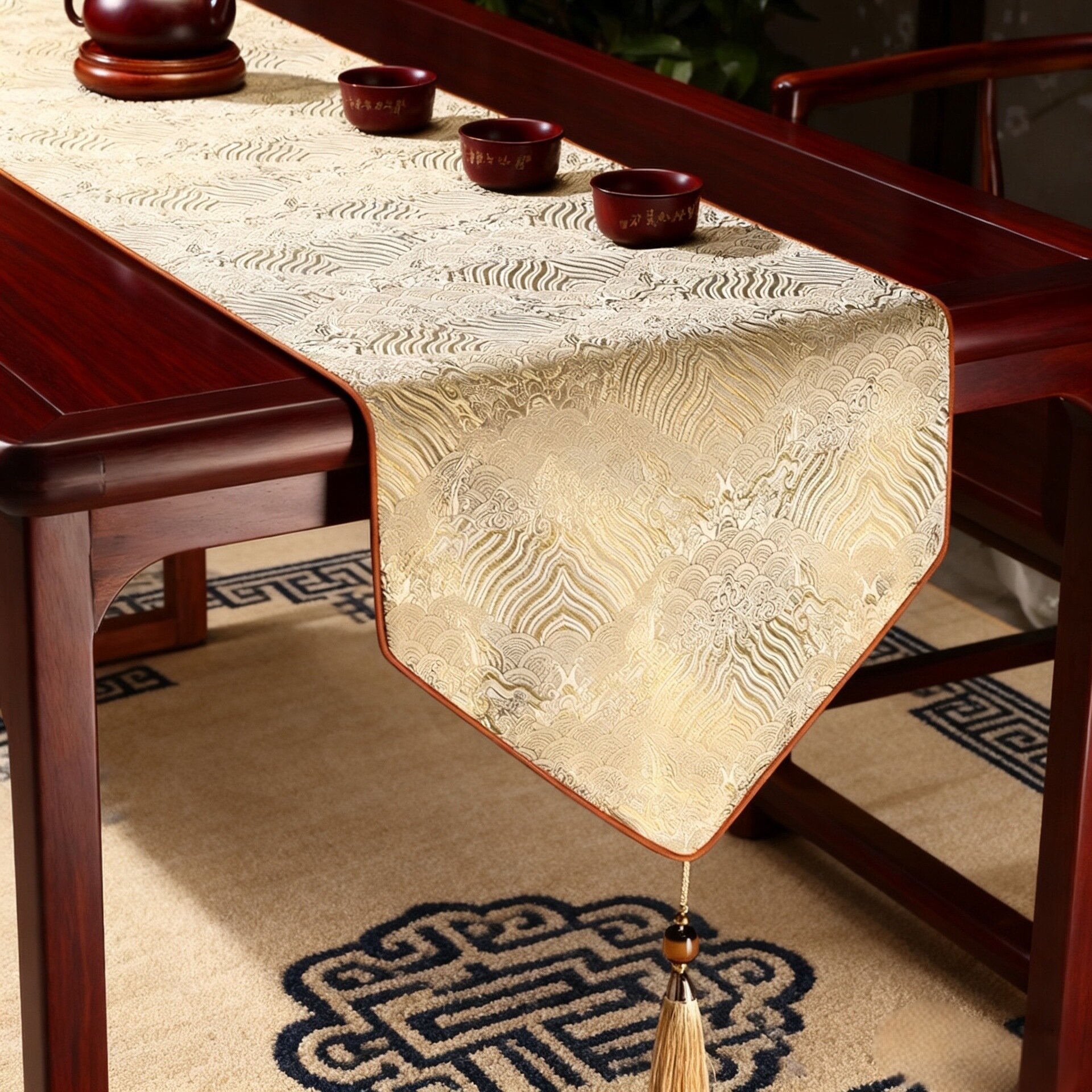 Скатерть в китайском стиле, новый китайский стиль, легкая роскошь, высококачественная скатерть для кофейного стола, декор для чайного стола, скатерть для обеденного стола, коврик для телевизионного шкафа, кровать