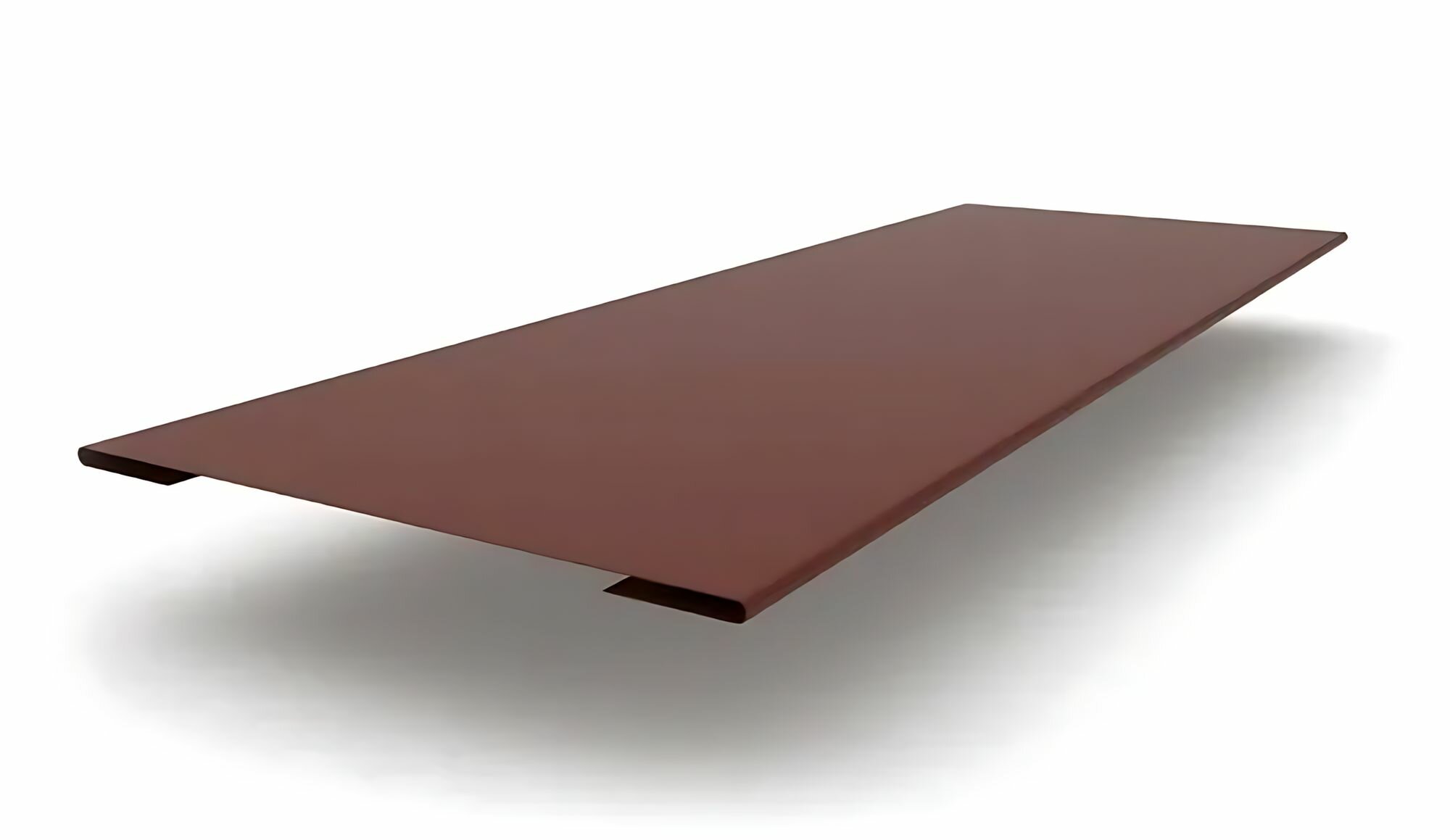 Нащельник металлический плоский стыковочный 70 мм х 500 мм Коричневый Rall 8017 (2шт)