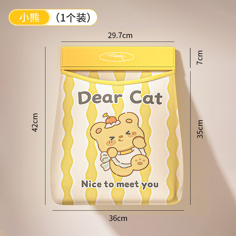 Кухонный мусорный мешок для хранения, тканевый настенный магический скотч, подвесной мешок большой емкости, настенный мультяшный сетчатый мешок