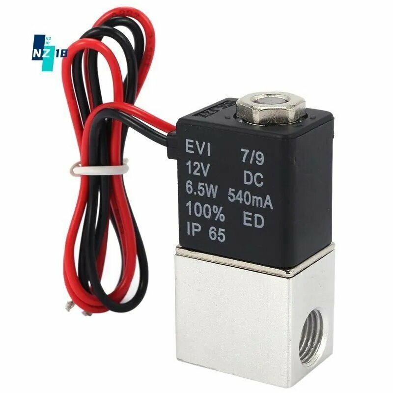 (O H G N) Электромагнитный клапан DC12V 1/4 дюйма, 2-ходовые нормально закрытые пневматические клапаны прямого действия совместим с воды, воздуха, газа