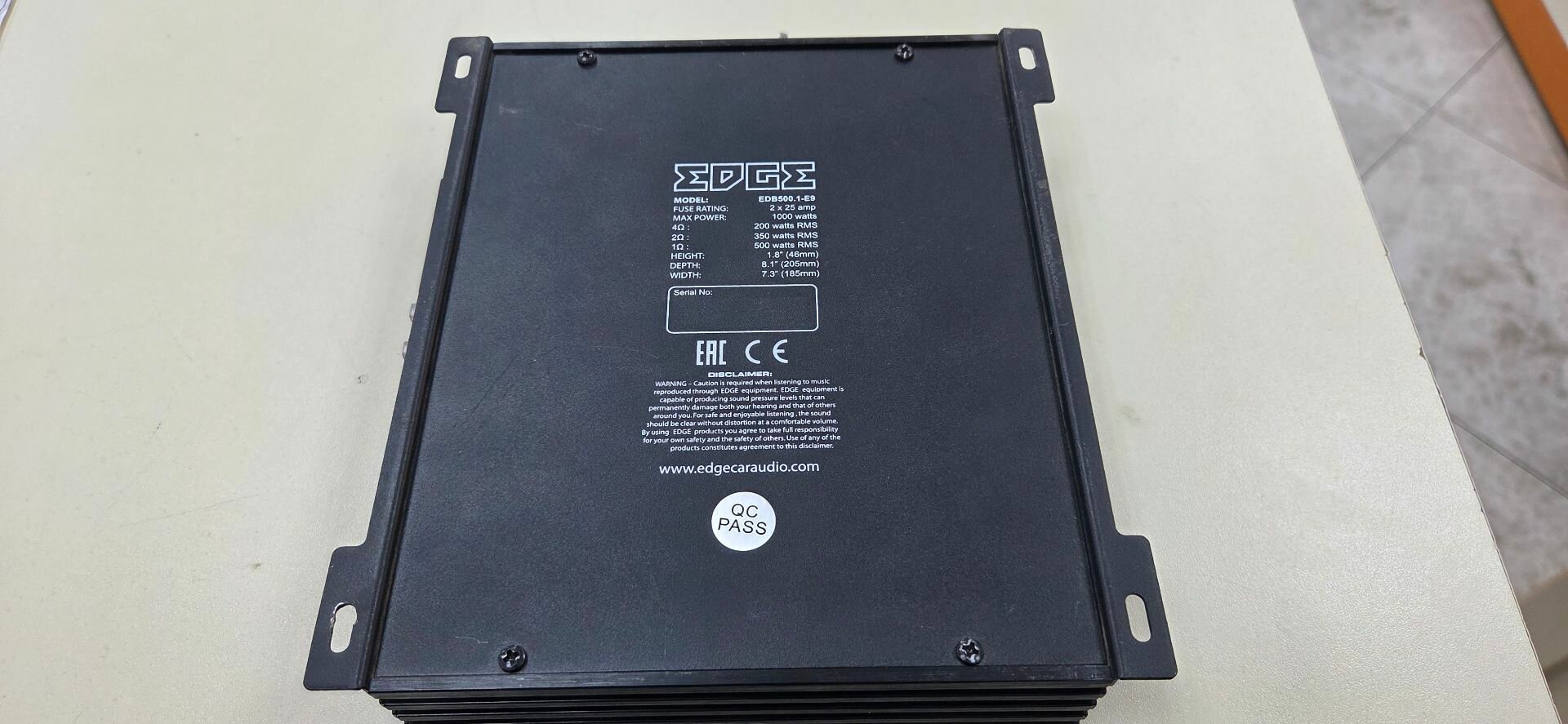 Усилитель автомобильный EDGE EDB500.1-E9, моноблок для сабвуфера Б/у Уцен