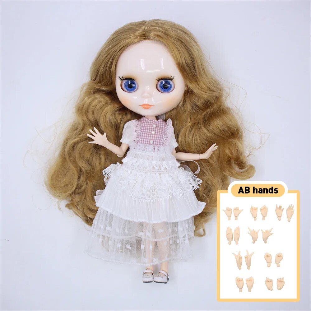 Шарнирная кукла DBS Blyth 1/6 30 см Бежевый, 331, nude doll with hands