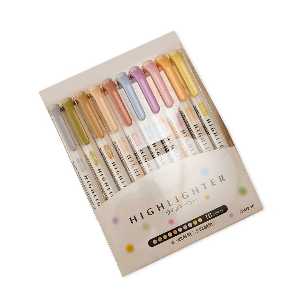 Двусторонняя маркерная ручка с флуоресцентным маркером 10-15 цветов для ежедневника с флуоресцентным маркером