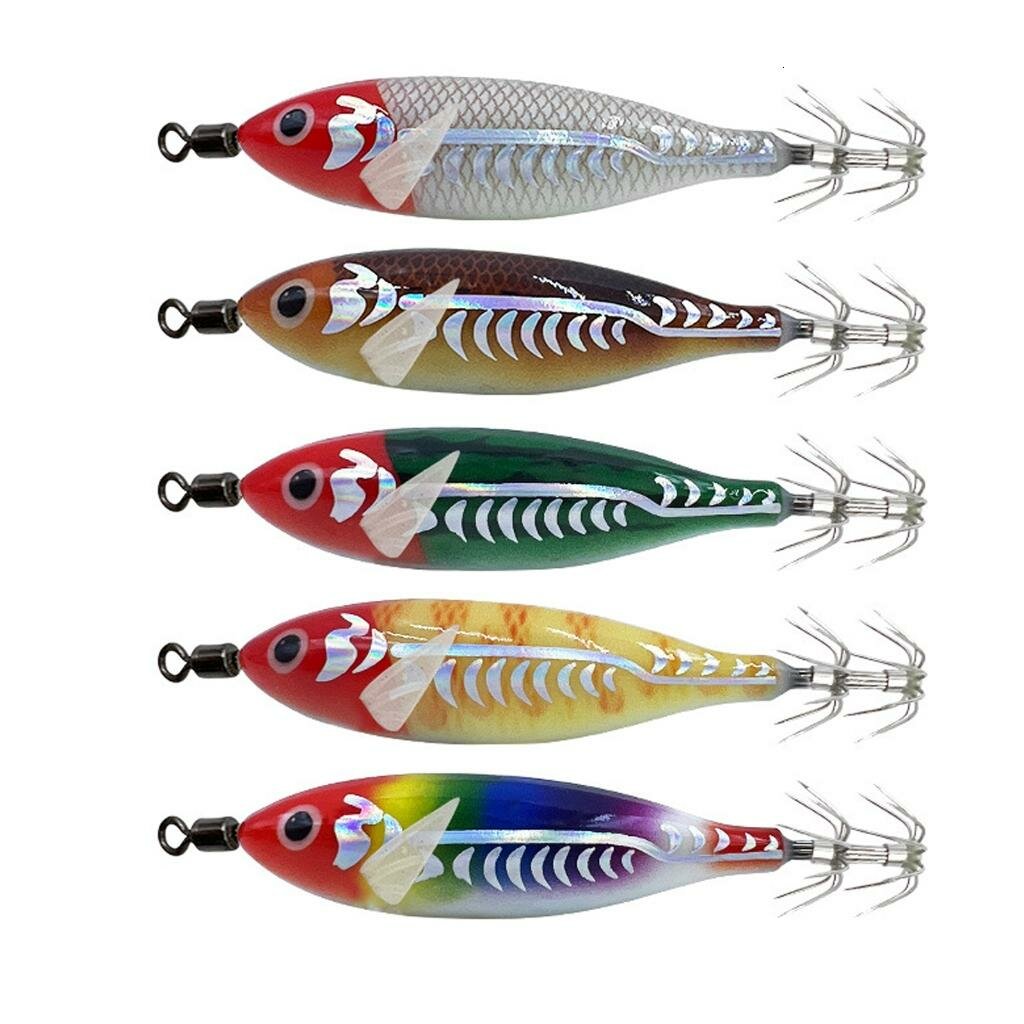 Искусственные приманки креветка и каракатица, 5 шт, 11 12 13 14 15