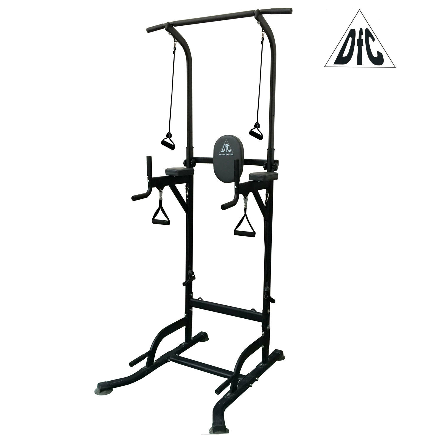 Стойка для подтягиваний DFC POWER TOWER G008, до 120кг, антискользящее покрытие, черная