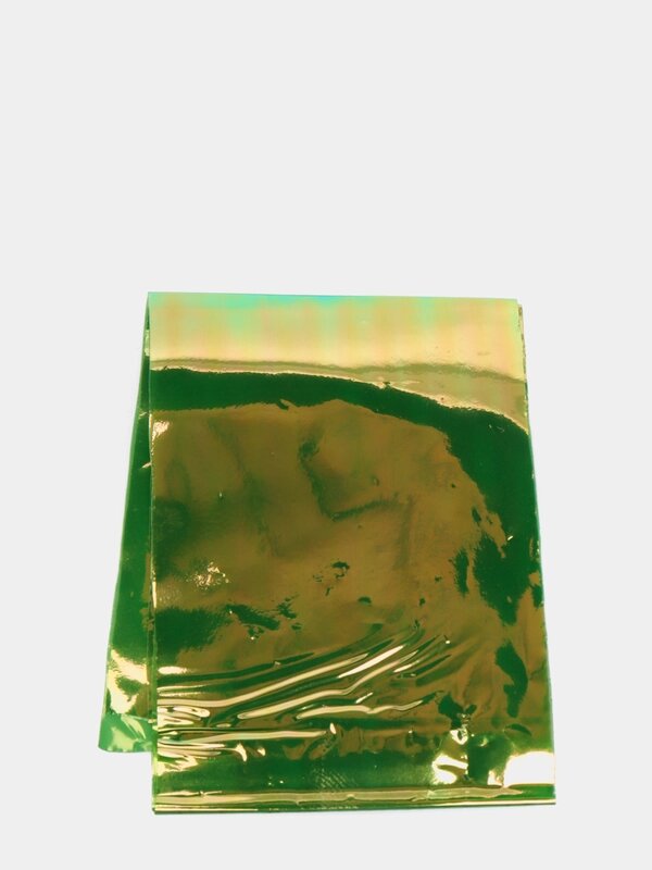 Дизайн для ногтей "Битое стекло", зеленый оттенок