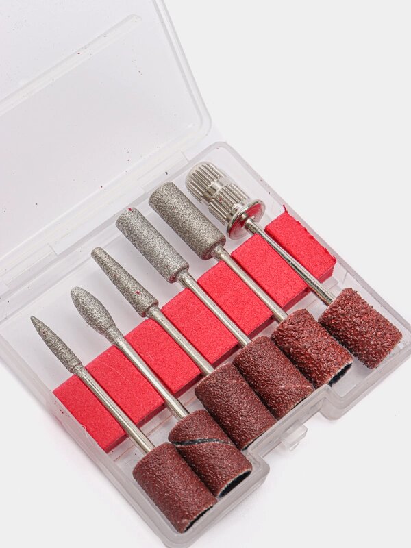 Набор фрез и наждачных насадок для маникюра и педикюра