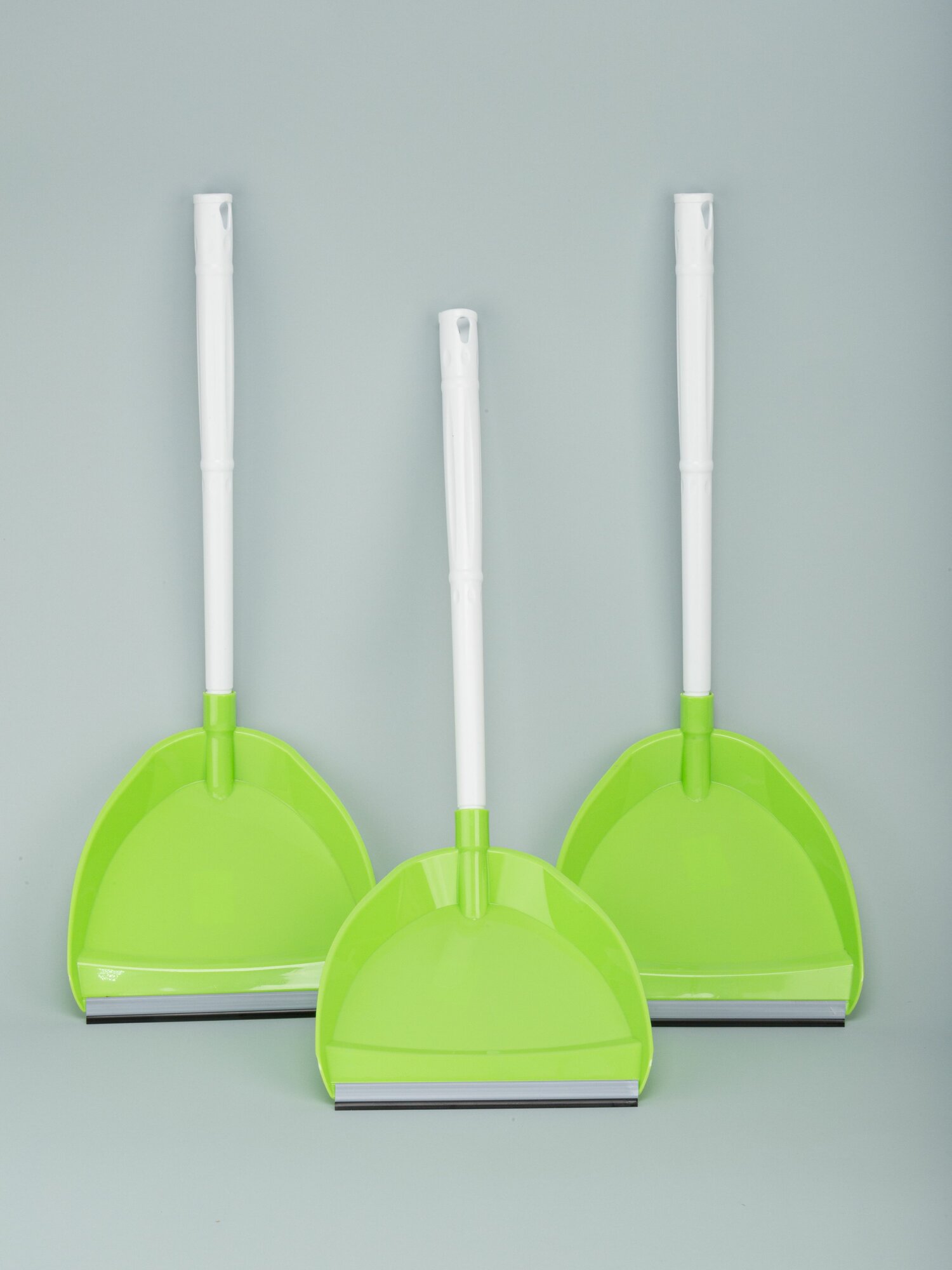 Совок для уборки с удлиненной ручкой и резинкой - 3 шт