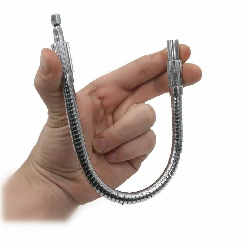 Гибкий вал-удлинитель с держателем бит 1/4 дюйма, шестигранный, отверточный , змеевидная насадка 200 мм