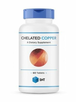 СНТ Хелат меди, SNT Chelated Copper 2,5 мг, 60 таб. БАД