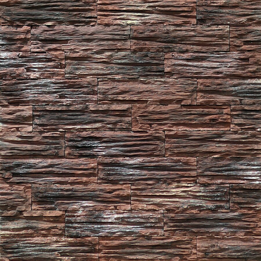 Сланец колотый арт.110-12, упаковка по 0.44м² (~13кг), декоративный камень для отделки Мастер-камень