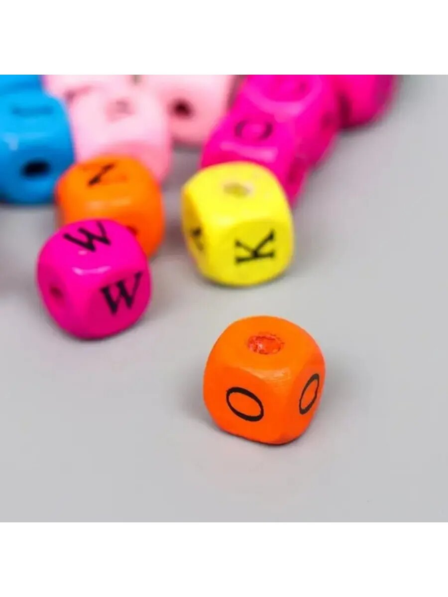 Деревянные кубики-азбука для творчества, 30 шт.