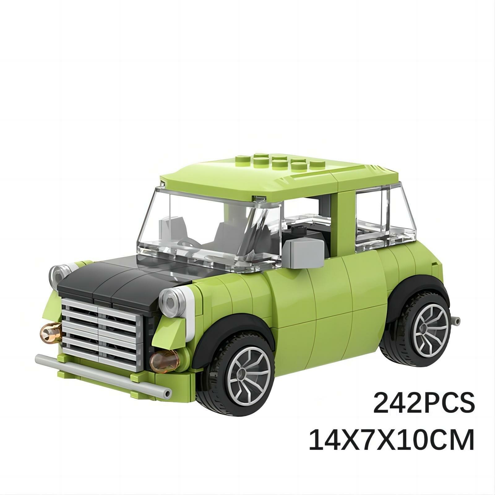 Строительные блоки MOC из мелких частиц, городская креативная серия 39171, мини-автомобиль Mr. Bean