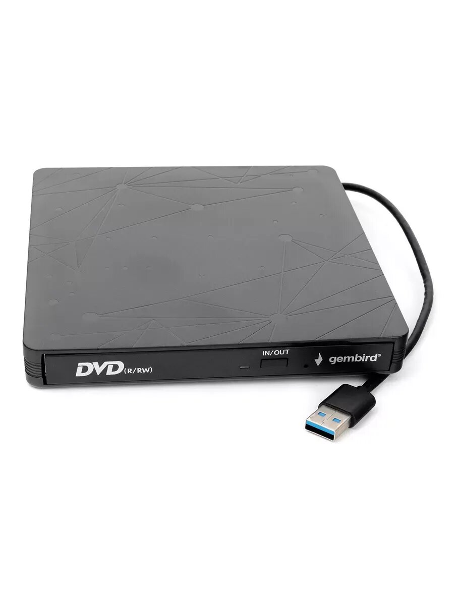 Привод DVD-RW USB 3.0 Gembird DVD-USB-03 пластик, черный