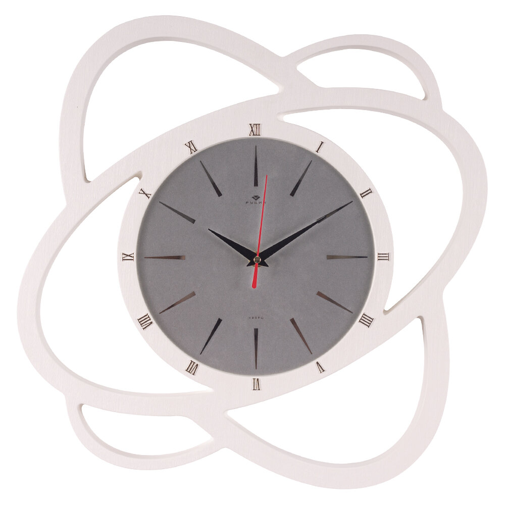 Часы настенные Рубин 45,5х44,5см, корпус белый "Звезда" (4501-001)