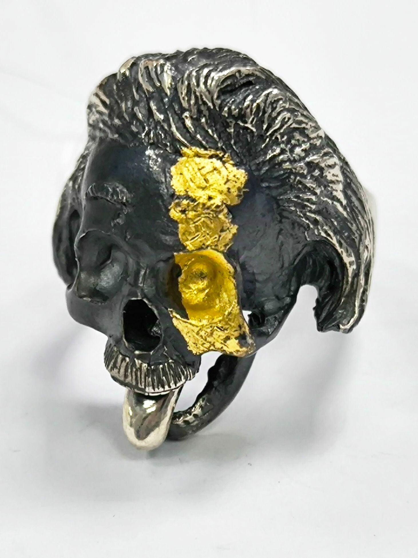 Перстень, серебро, 925 проба, чернение, бриллиант, гранат