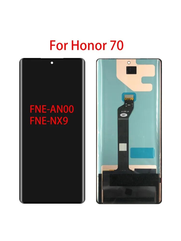 AMOLED Дисплей на Honor 70 в сборе с тачскрином Черны