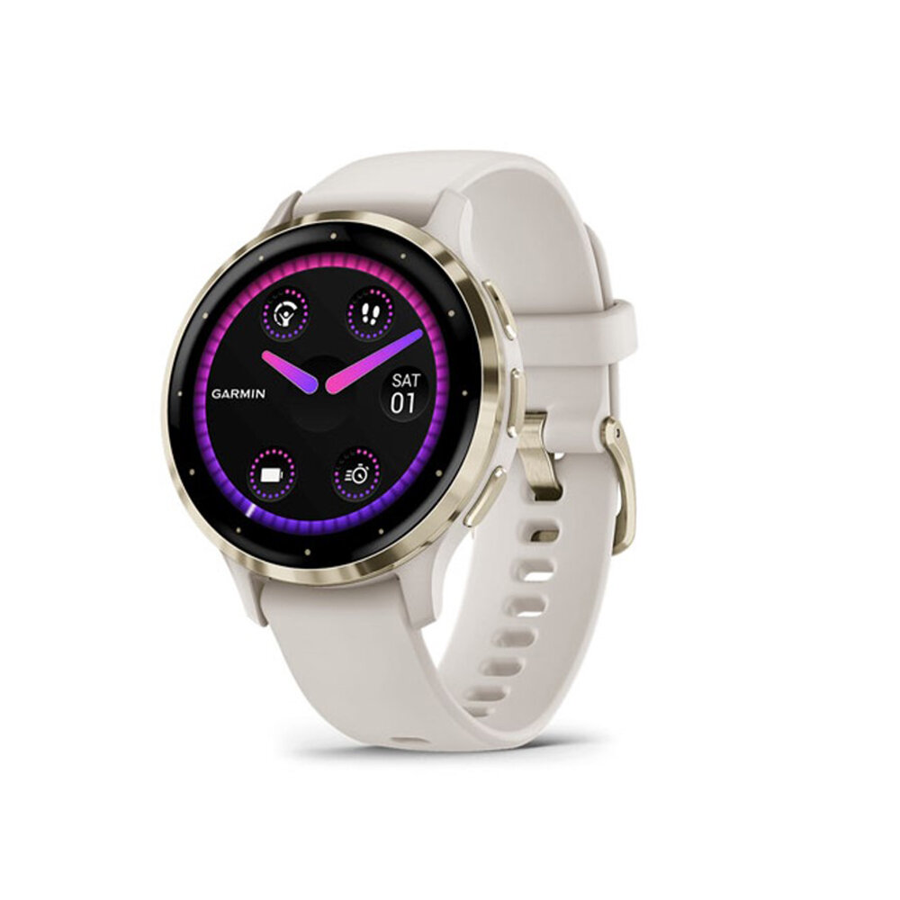 Умные часы Garmin Venu 3S Soft gold stainless steel bezel with ivory case and silicone band