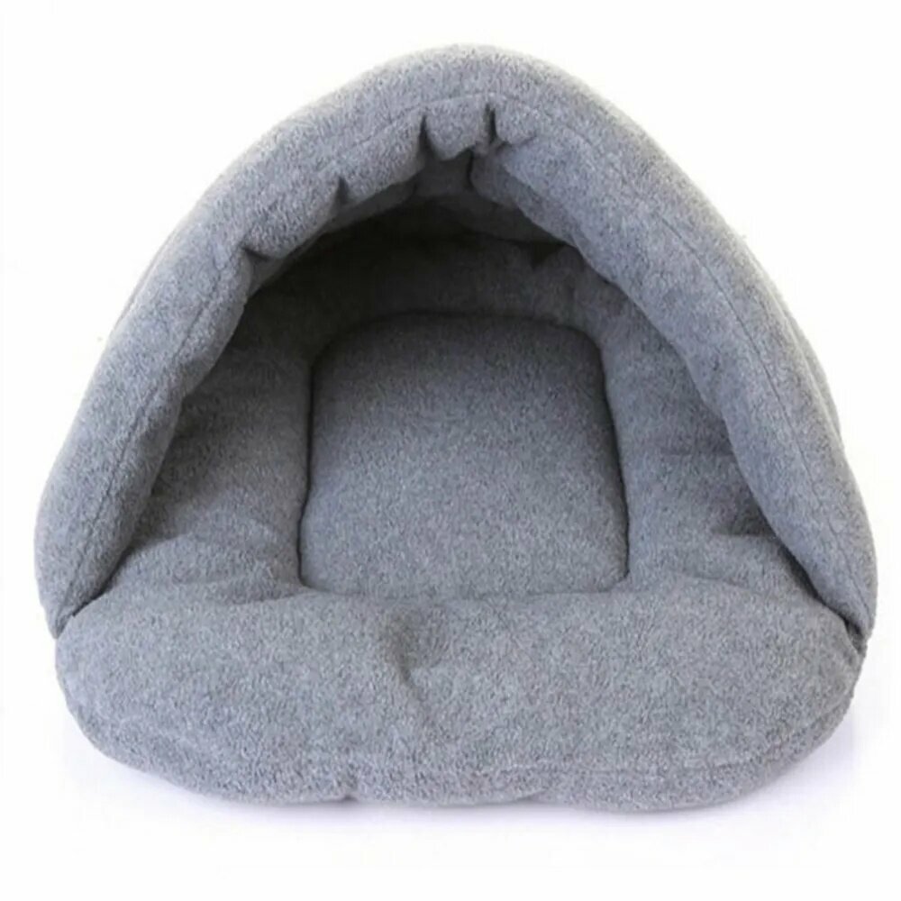 Тёплый спальный мешок-лежанка для кошек и собак с мягкой подстилкой