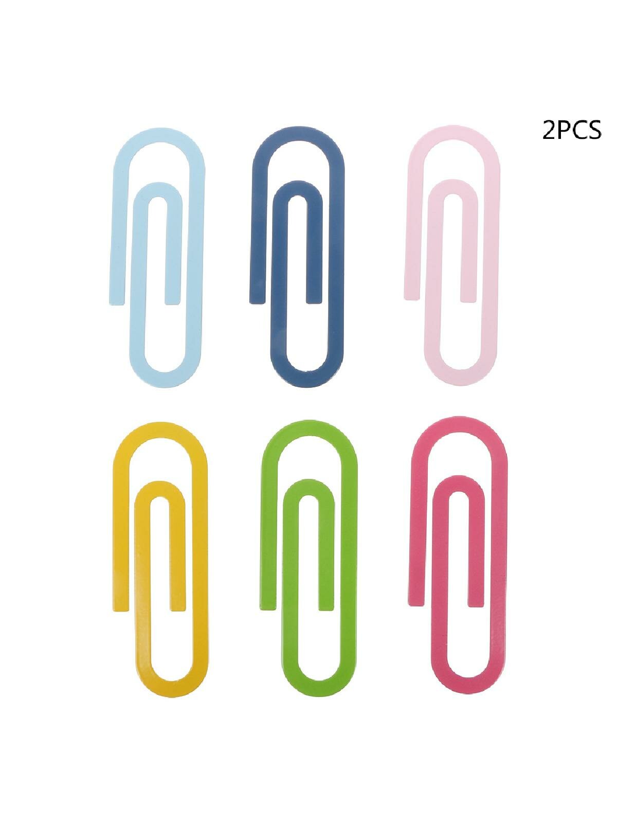 2 Шт Симпатичная Большая Металлическая Скрепка Для Закладок, Скрепки Для Страниц, Фотографии, Билеты, Скрепка для Бумаги