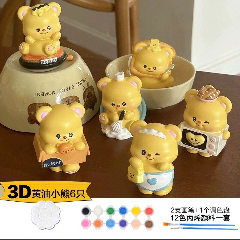 Пазл Гипсовая кукла Раскраска Граффити Рюкзак Медведь Креативный DIY Раскраска Детская живопись Образовательное ремесло