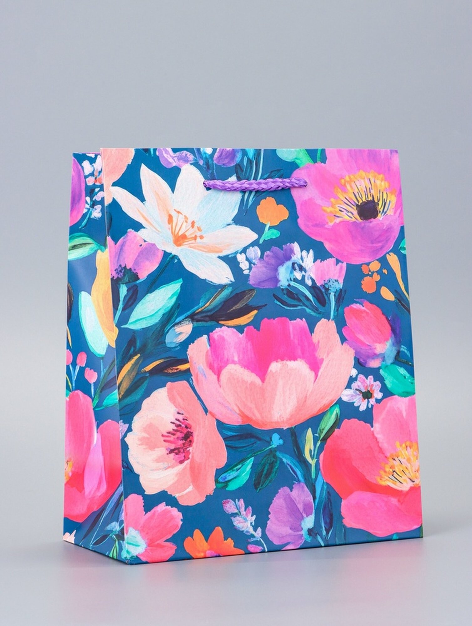 Пакет подарочный ламинированный «Магия цветов» 18×22.3×10 см