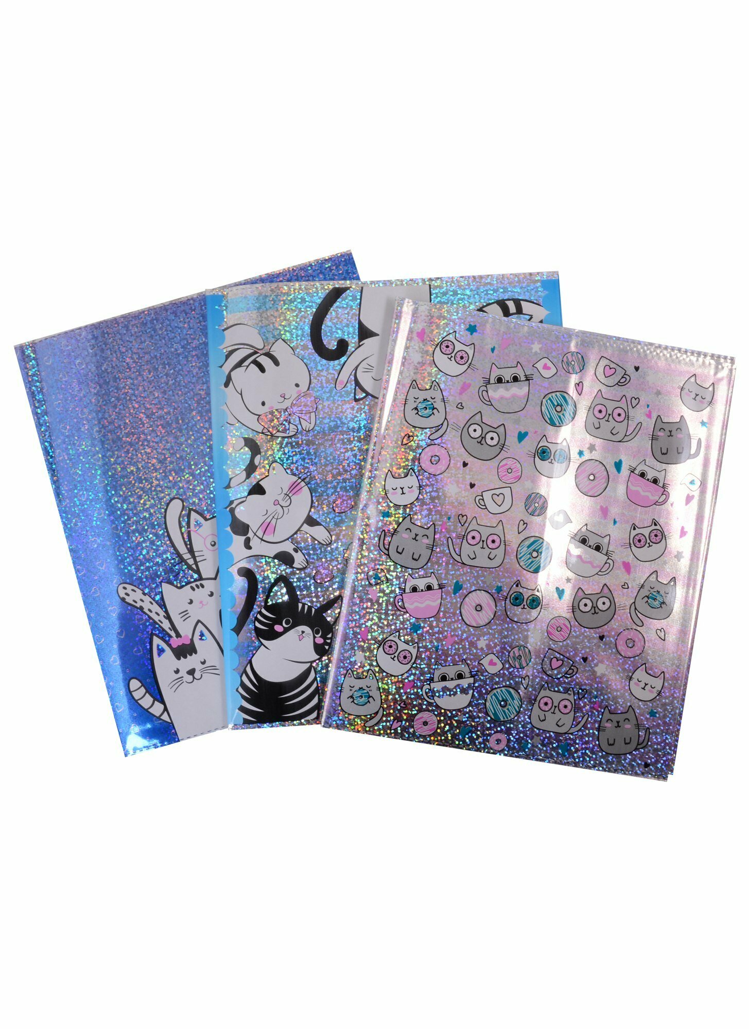 Обложки для тетрадей "Коты", 3 штуки