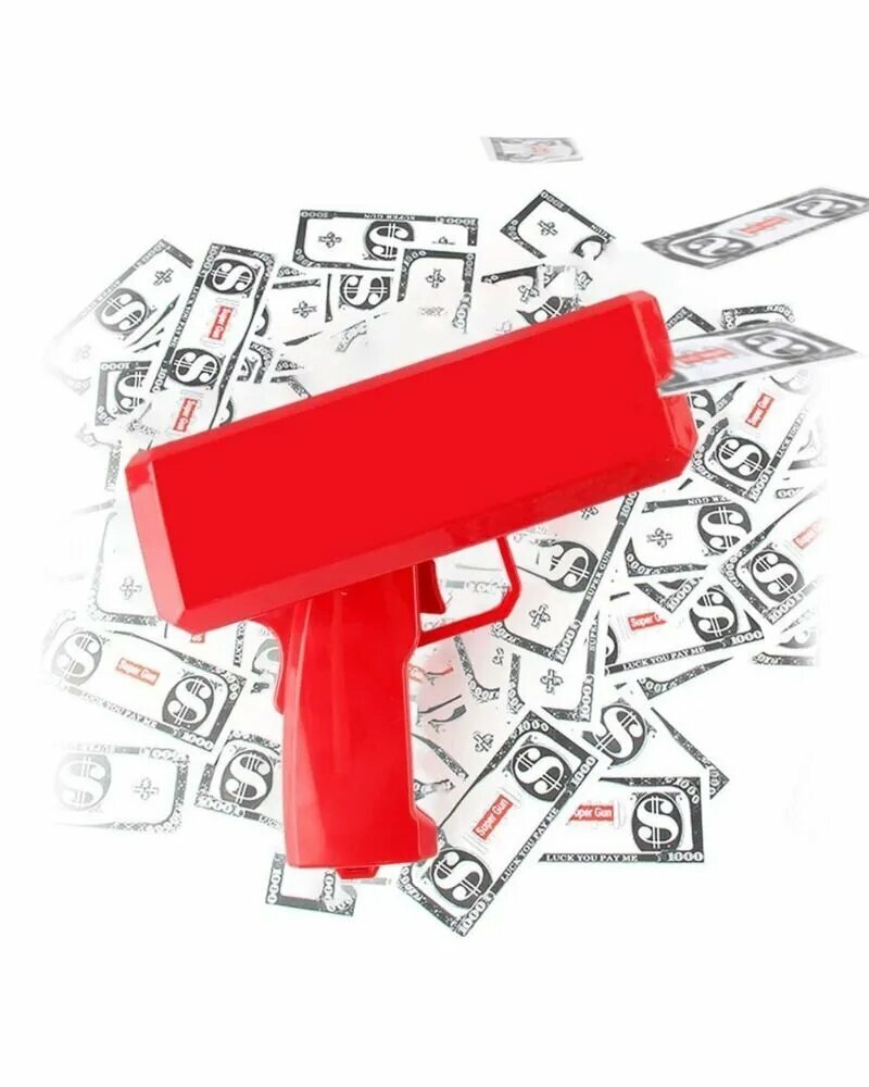 Деньгомет, денежный пистолет + подарок