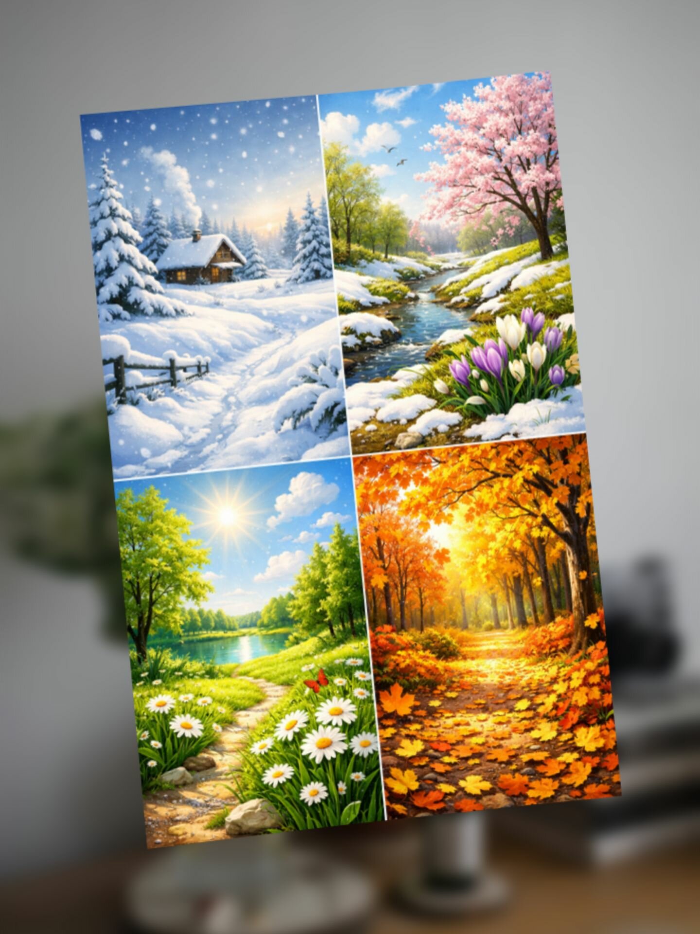 Постер "Времена год", 29.7х42см, А3, глянцевый