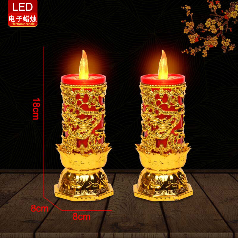 Буддийский культ, качающийся вечный свет, батарейный, бездымный, высокояркий светодиодный подсвечник, электронная свеча с подключением