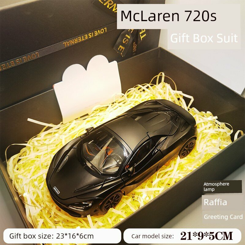 Модель автомобиля McLaren 720S из сплава, янтарно-черный металлик, с подарочной коробкой, коллекционная