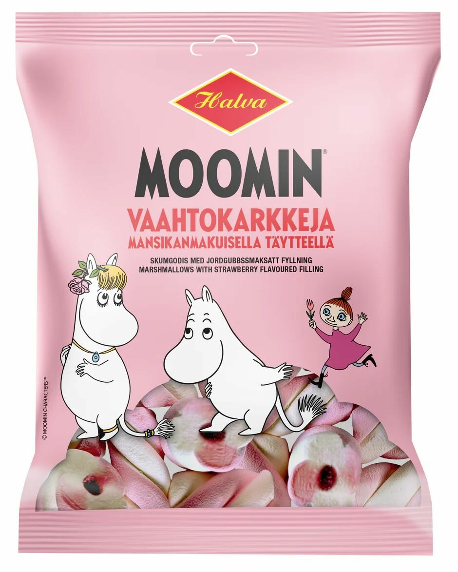 Маршмелоу Halva moomin с клубничной начинкой, 60 г (из Финляндии)