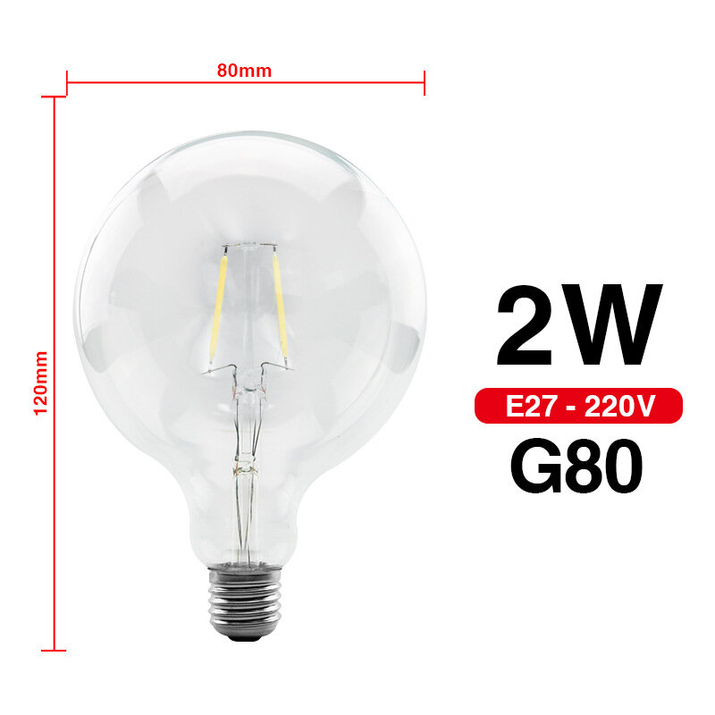 Кросс-бордер Эдисон LED лампа с нитью накаливания энергосберегающая лампа E27 с винтовым основанием прозрачное стекло ретро E14 лампа для освещения гостиной