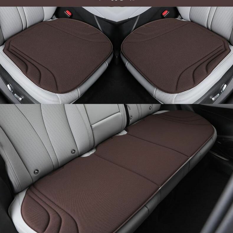 Подушка для автомобильного сиденья из волокна морских водорослей, универсальная для всех сезонов, латексная накладка на сиденье, цельная, зимний теплый трехкомпонентный комплект, нескользящая.