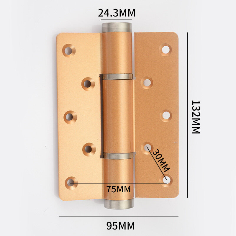 2025 Невидимая дверная петля из алюминиевого сплава, плоская открывающаяся гидравлическая амортизирующая петля, автоматический доводчик двери, многофункциональная 5inch петля
