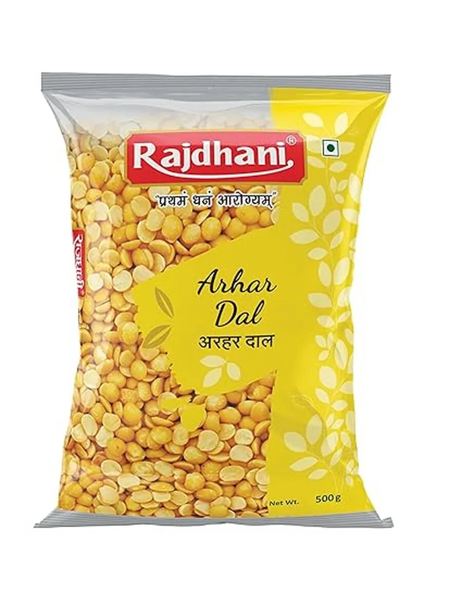 Горох Rajdhani Tur Dal (Toor Dal /Arhar Dal)500г