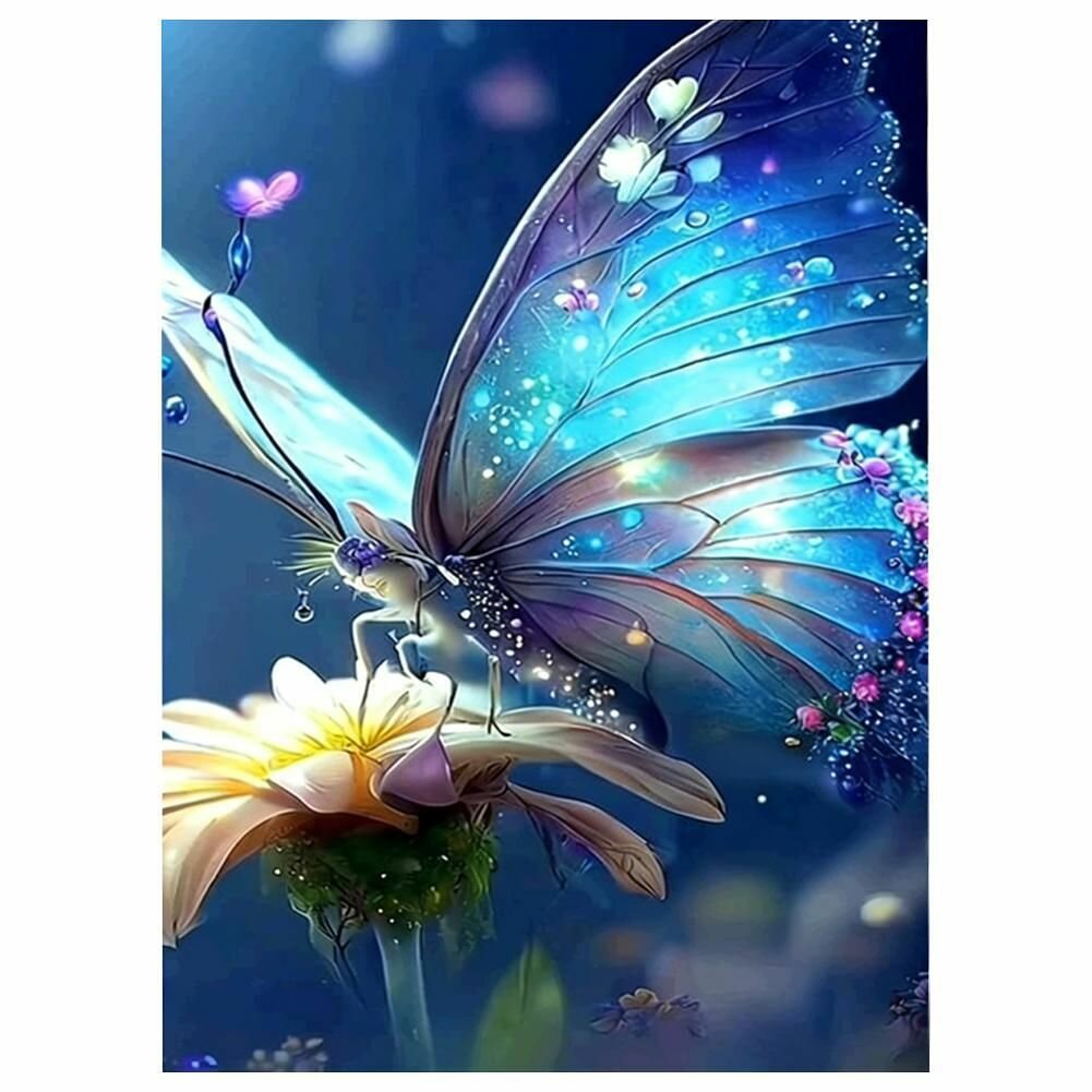 Алмазная мозаика 40х50 cm "бабочка" / картина алмазная стразами