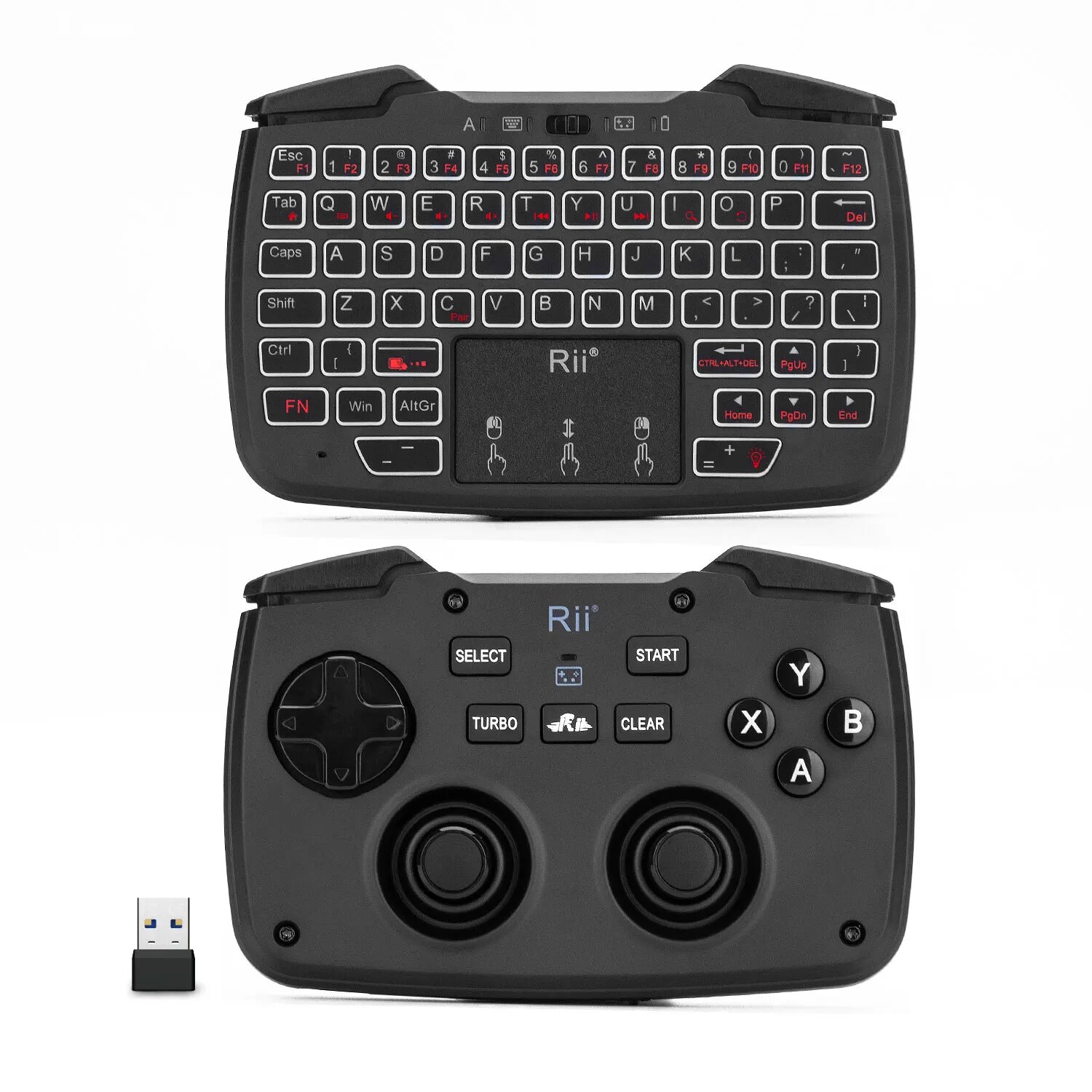 Мини-клавиатура Rii KP-21SM с геймпадом, Цвет: Enlish keyborad