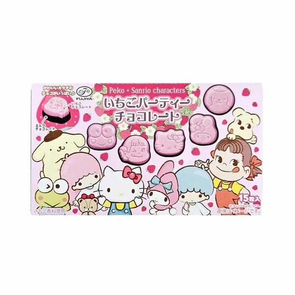 Шоколад Sanrio Пеко и Китти молочный клубничный, Япония, 40г