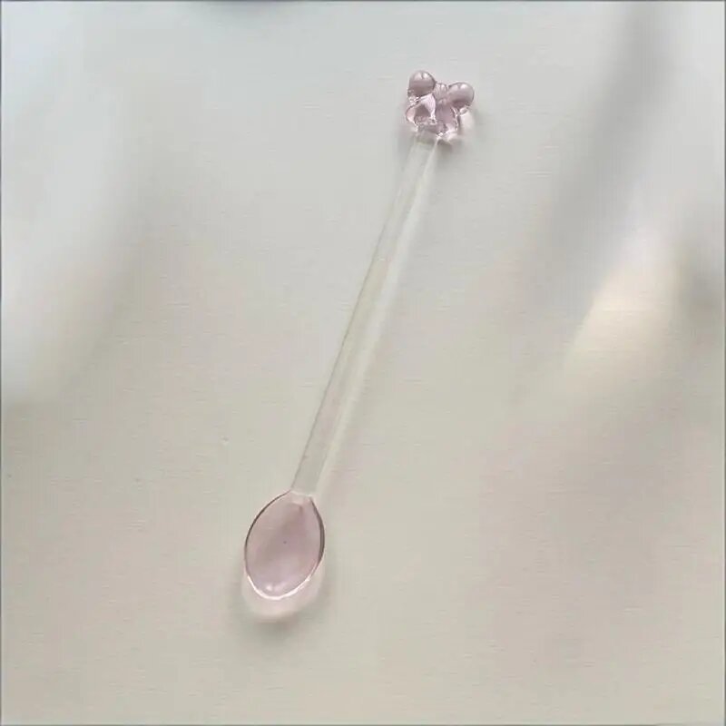Розовая стеклянная ложка PlumHOME, Цвет: A