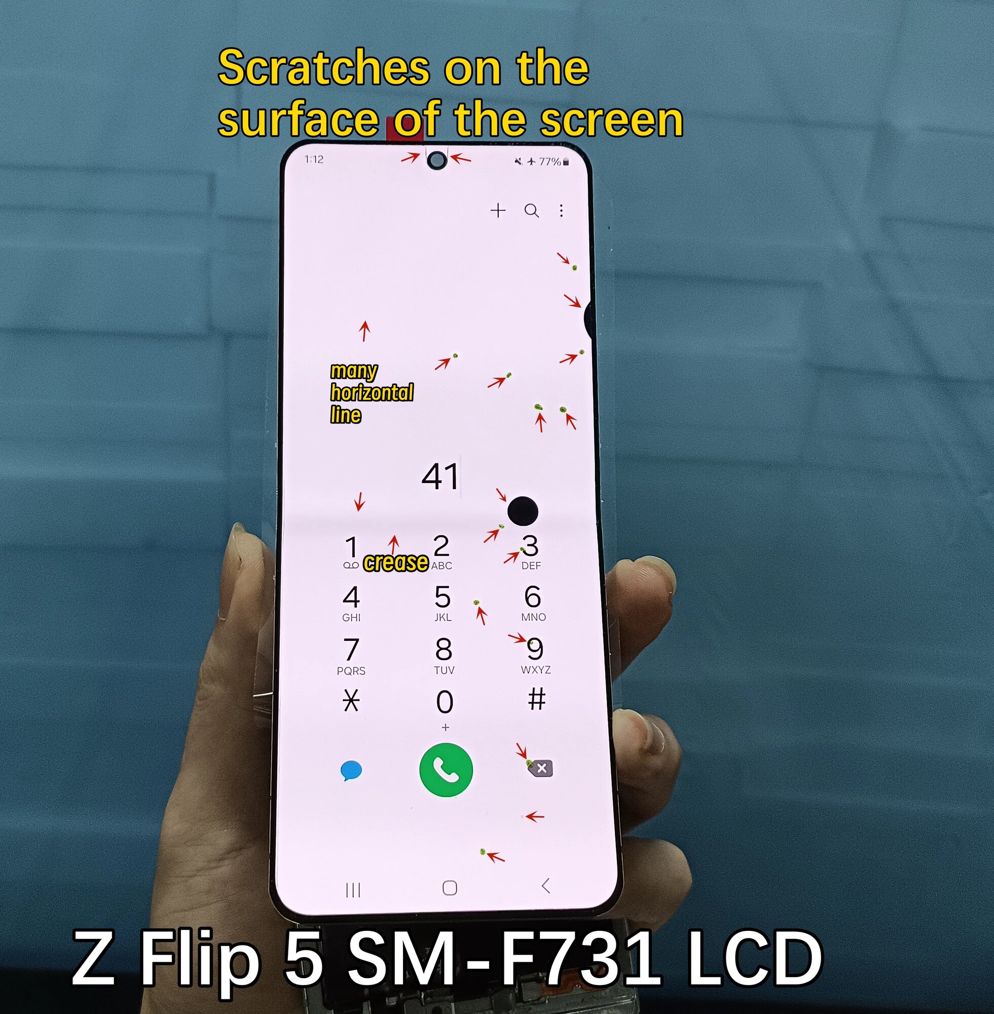 Для Samsung AMOLED Z Flip 5 F731 ЖК-дисплей Galaxy Z Flip5 Сенсорный экран F731 F731U F731B Детали дигитайзера дисплея с рамкой дисплея