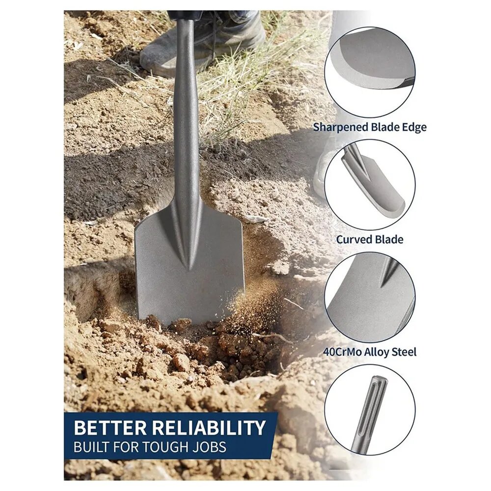 Для SDS Max Clay Spade, стальное сверло-лопатка 4-1/2 дюйма X 17 для перфоратора и электрического отбойного молотка
