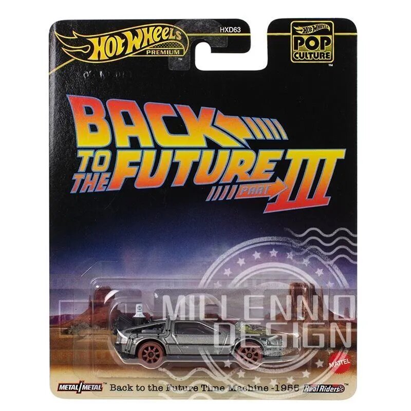 HOT WHEELS Игрушечная машинка 1:64 Сплав Back to the Future Time Machine-1955 Real Riders Киносерия