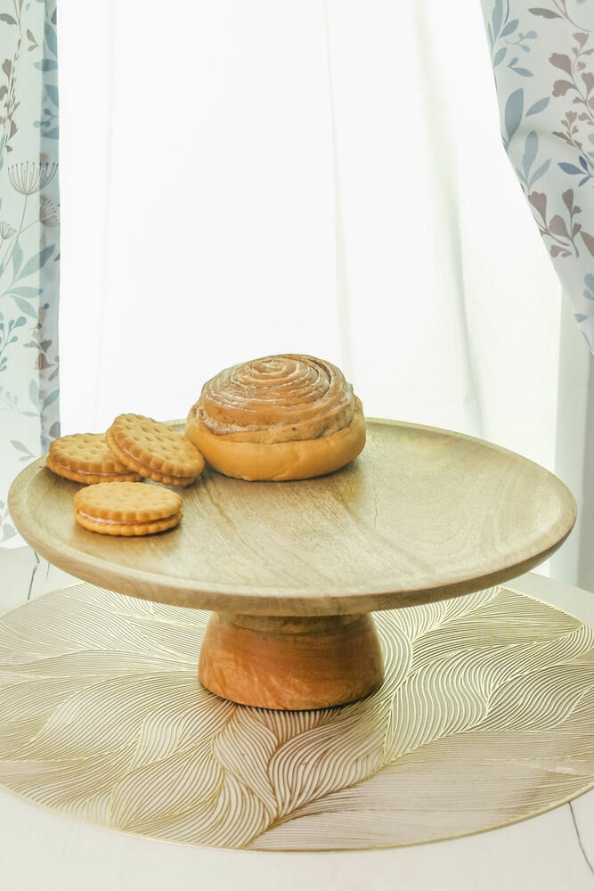 Сервировочное блюдо, подставка для торта инди, дерево, 30 см, Edelman 1120026