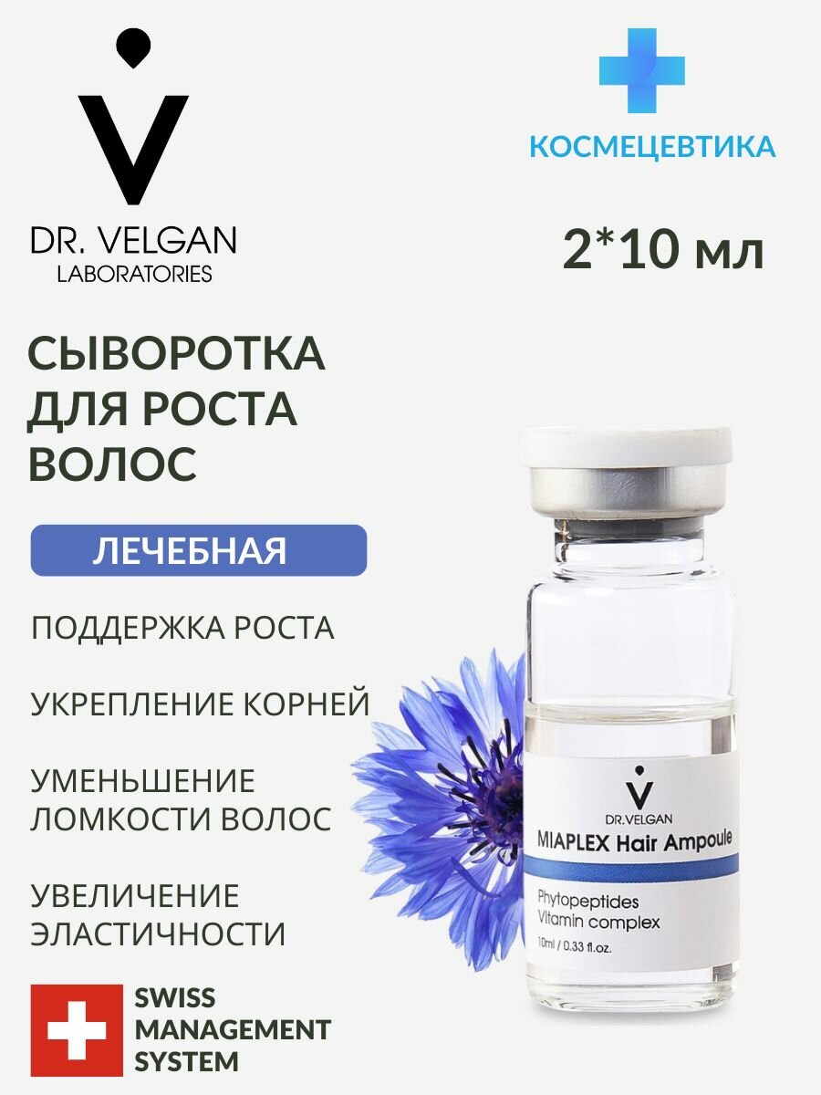 Сыворотка для роста и от выпадения волос "MIAPLEX Hair", 2x10мл