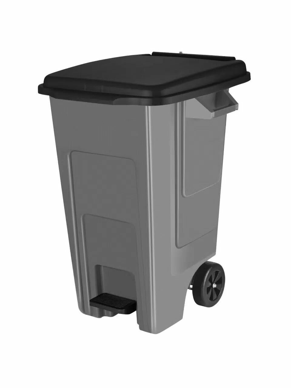 Контейнер для мусора Spin&clean Freestyle, пластиковый, объем 100 л, прямоугольный, с крышкой, на колесах, педаль