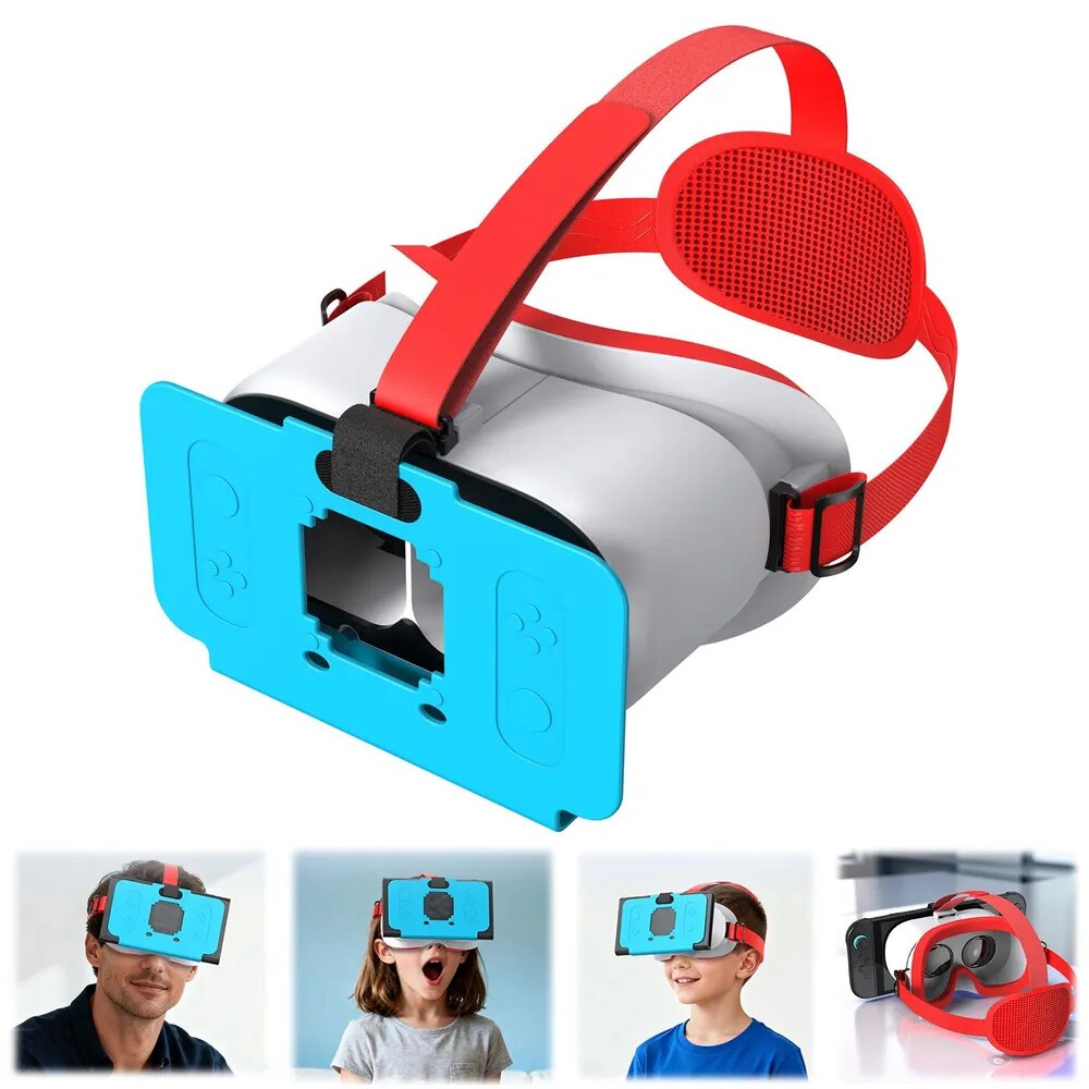VR-очковые очки для Nintendo Switch 2, бело-синие, с регулировкой межзрачкового расстояния и фокусного расстояния