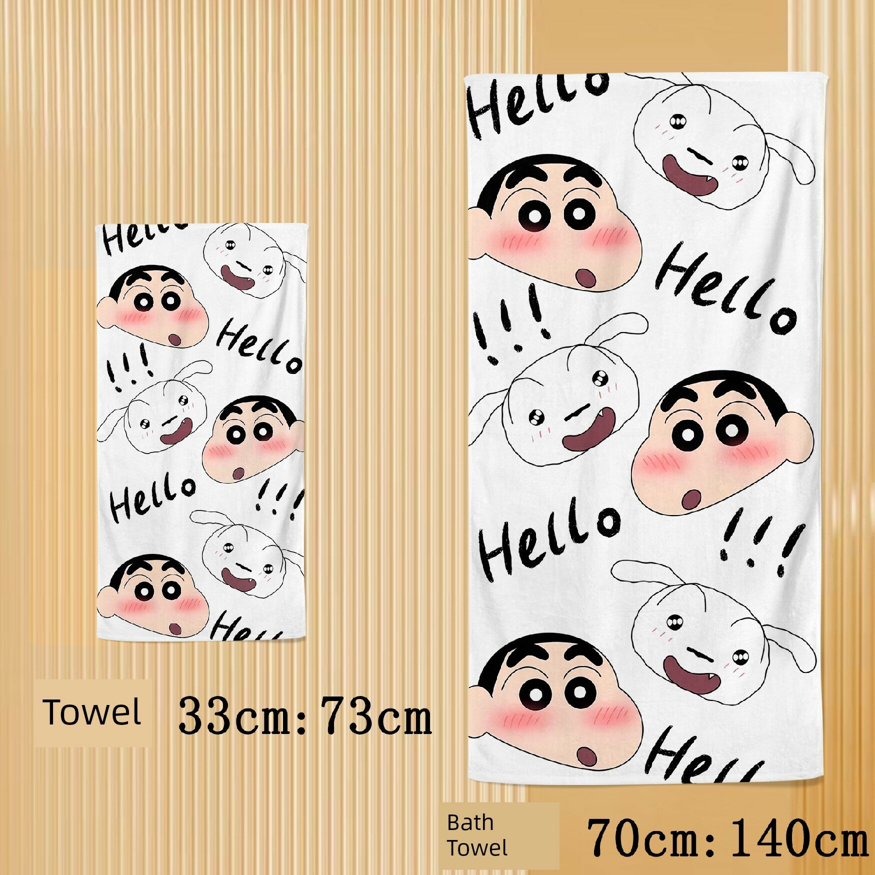 Детское быстро сохнущее полотенце с рисунком Hello Shin-chan, 40x100 см, для плавания и спорта, мягкая и впитывающая
