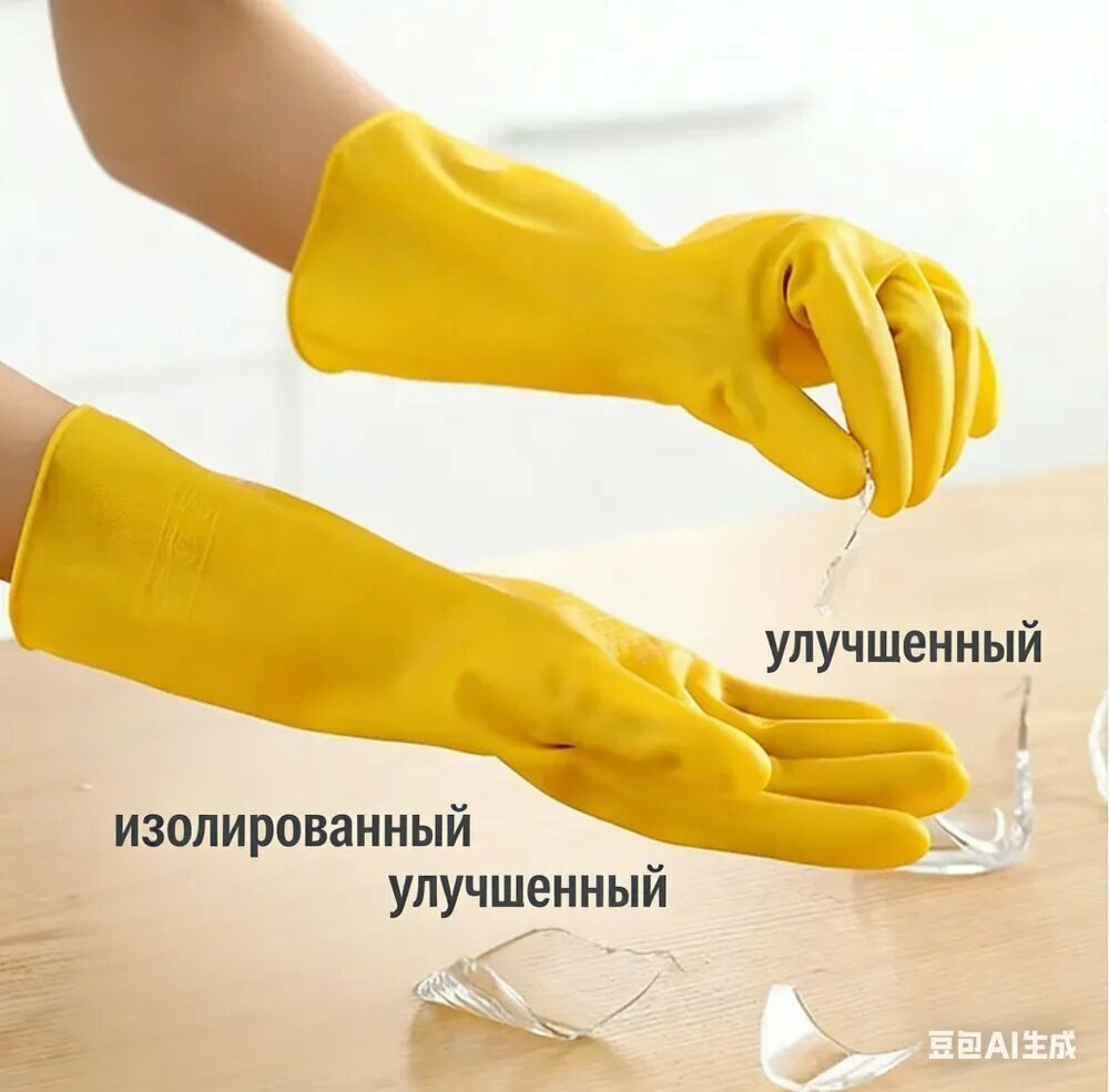 Диэлектрические перчатки, защитные, класс 0, размер 4, резиновые, 1 пара ( 11.2024)66